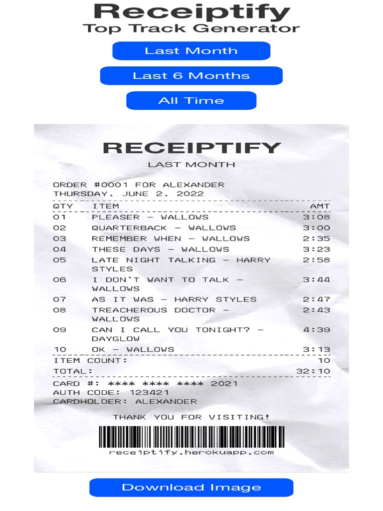 Receiptify | PDF