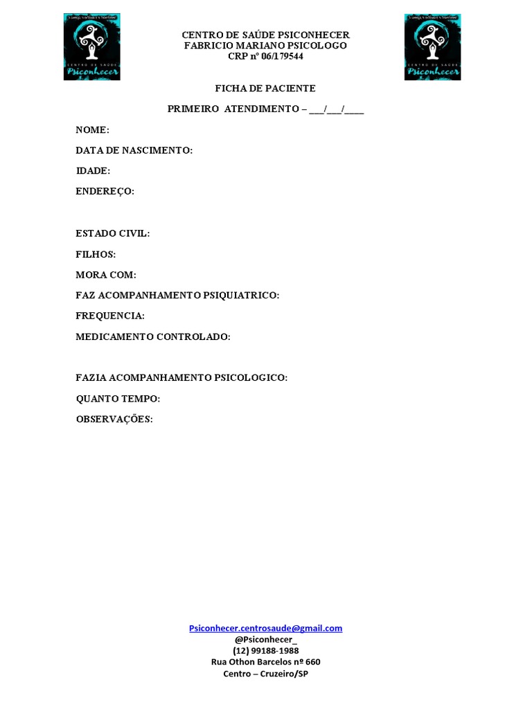 Ficha de Paciente Modelo | PDF