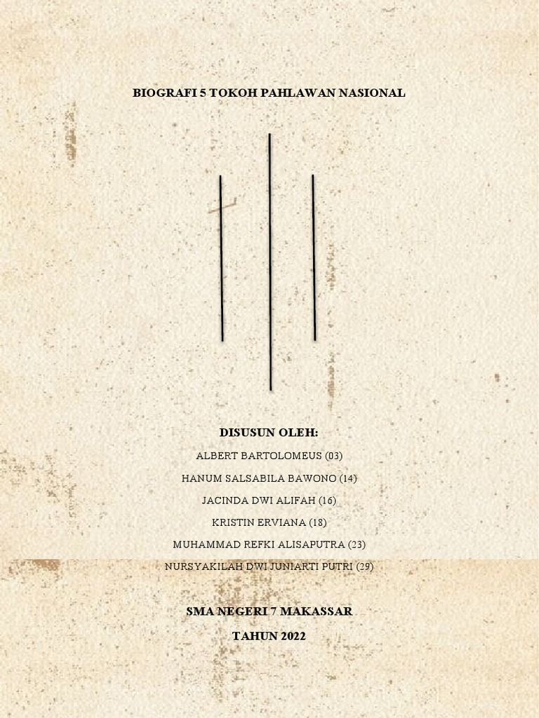 Data Presentasi Untuk BIOGRAFI 5 TOKOH PAHLAWAN NASIONAL | PDF