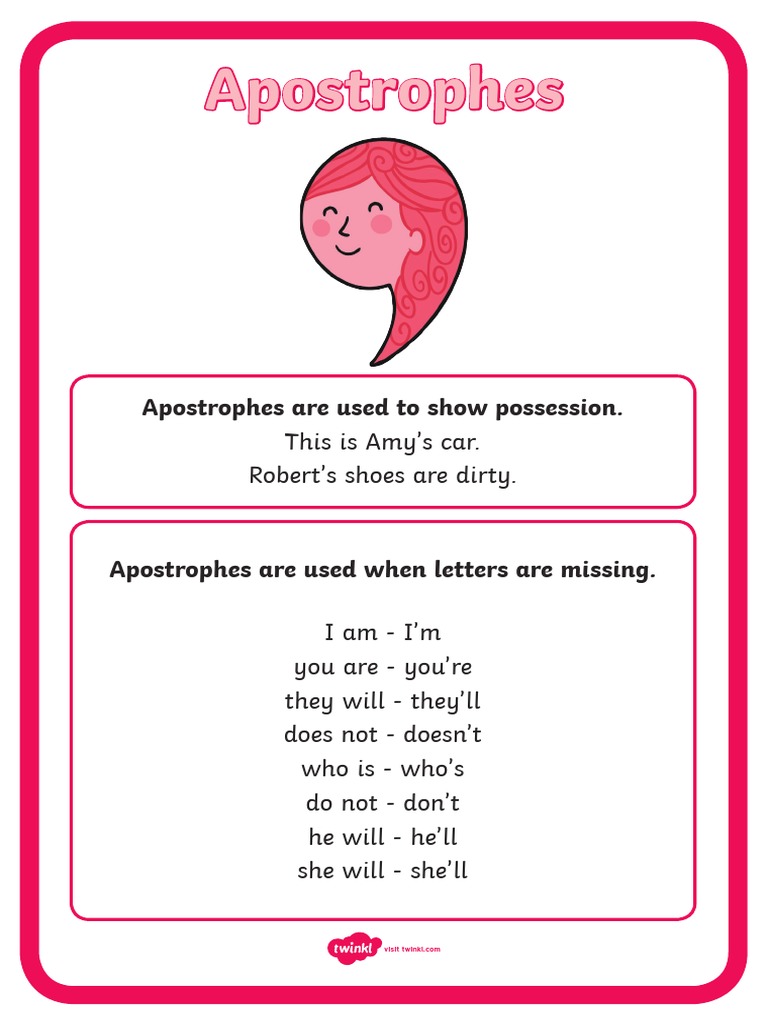 Apostrophes: Apostrophes Are Used To Show Possession | PDF