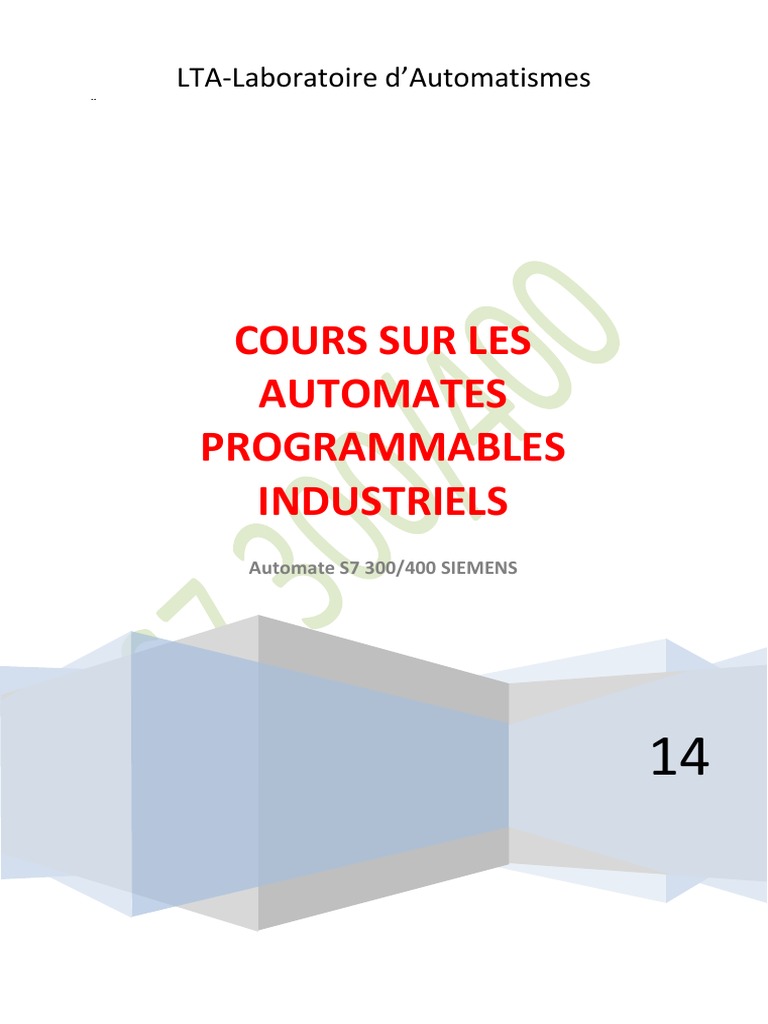 Cours sur Automates Programmables SIEMENS | PDF | Programmation ...