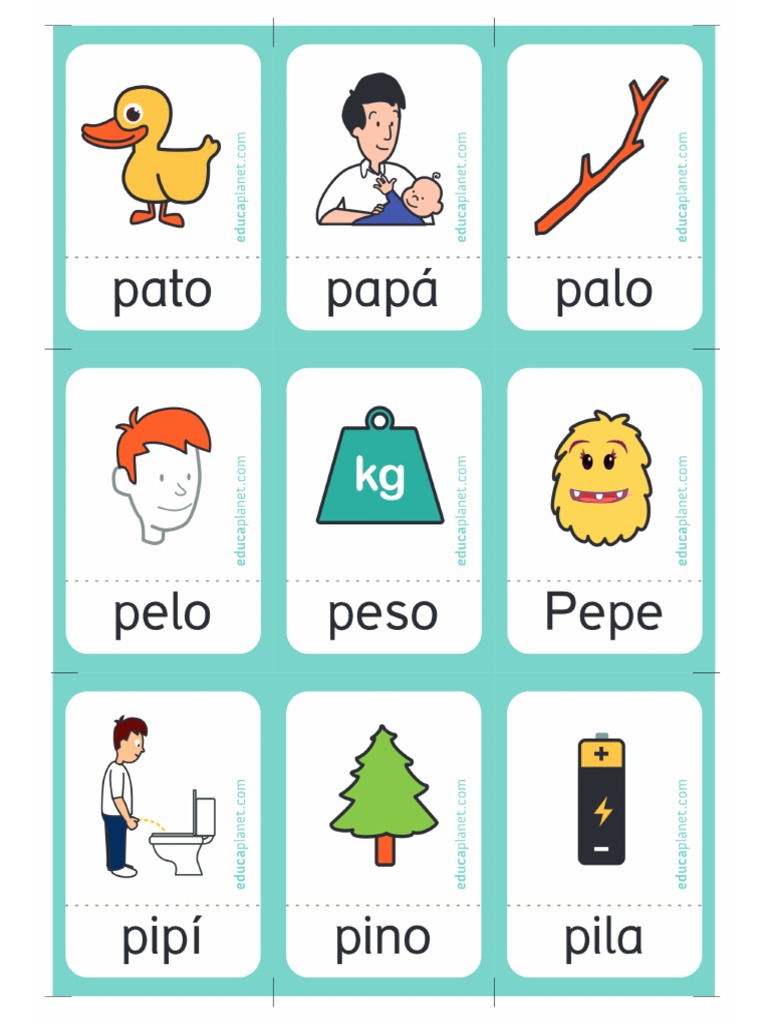 Tarjetas Letra P | PDF