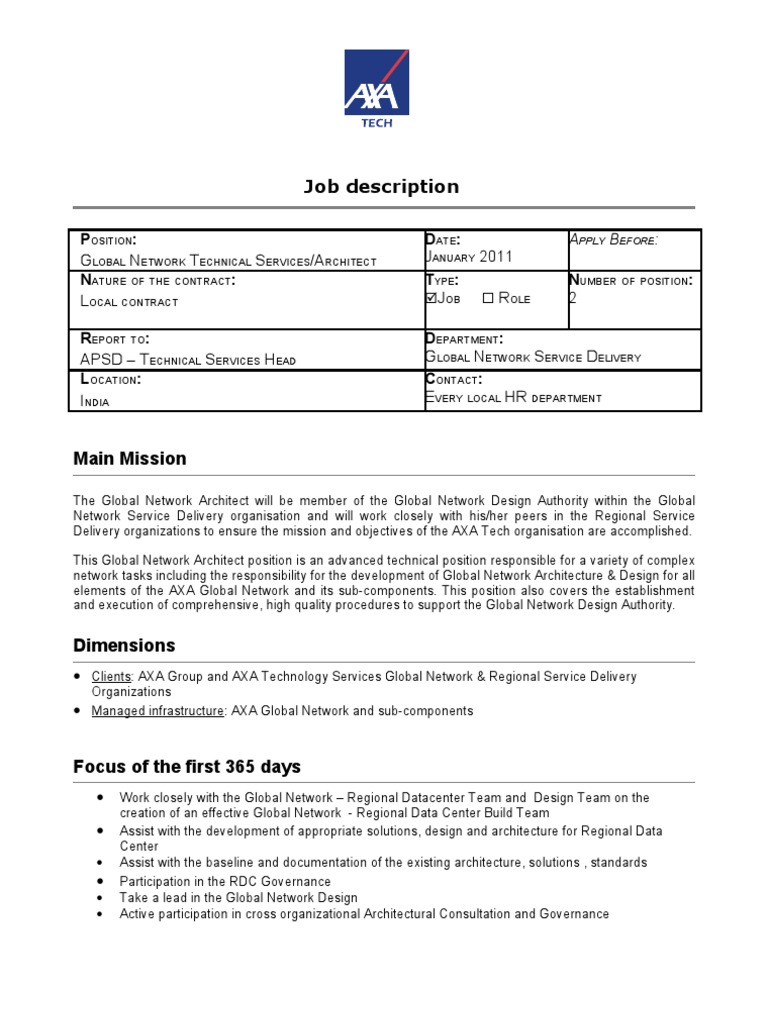 Axa Technology Services | PDF | Architect | Computer Network