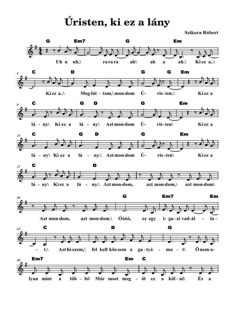Uristen, Ki Ez A Lany (G) | PDF