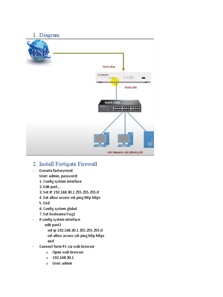 Fortigate Firewall | PDF | Ip Address | Computer Network