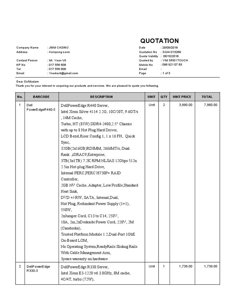 03 AnAnA Quotation Server | PDF | Hard Disk Drive | Computer Hardware