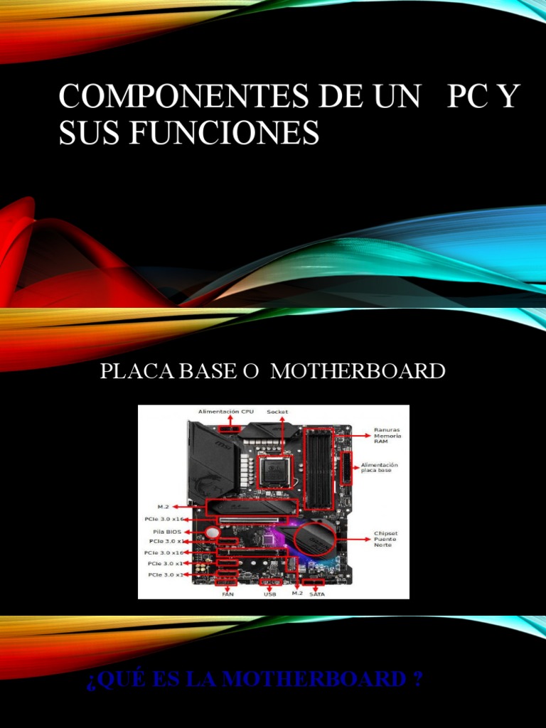 Componentes de Un PC y Sus Funciones | PDF