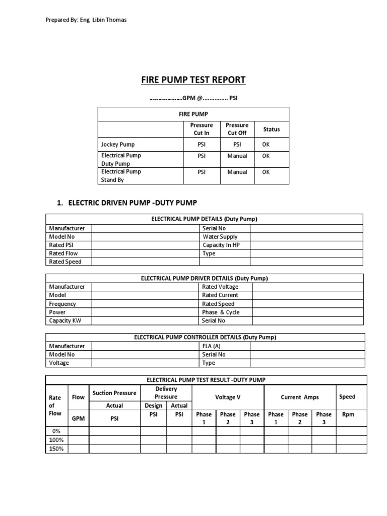 Fire Pump PPM | PDF | Pump | Diesel Engine