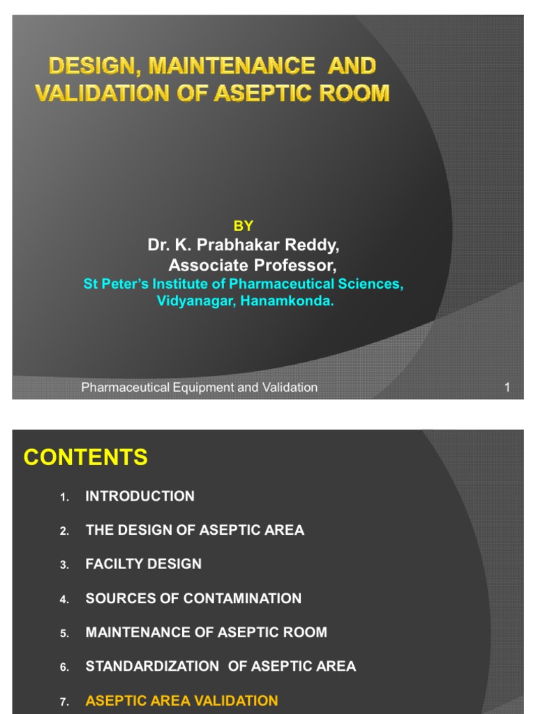 Aseptic Area Design and Validation | PDF