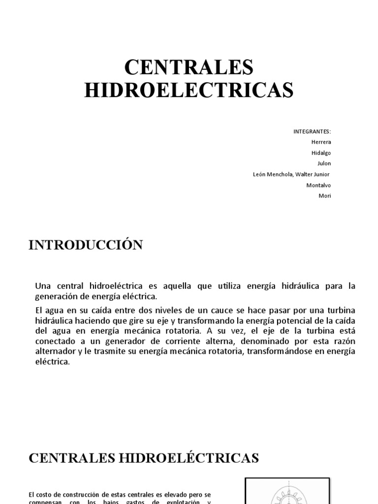 Centrales Hidroelectricas | PDF | Hidroelectricidad | Turbina