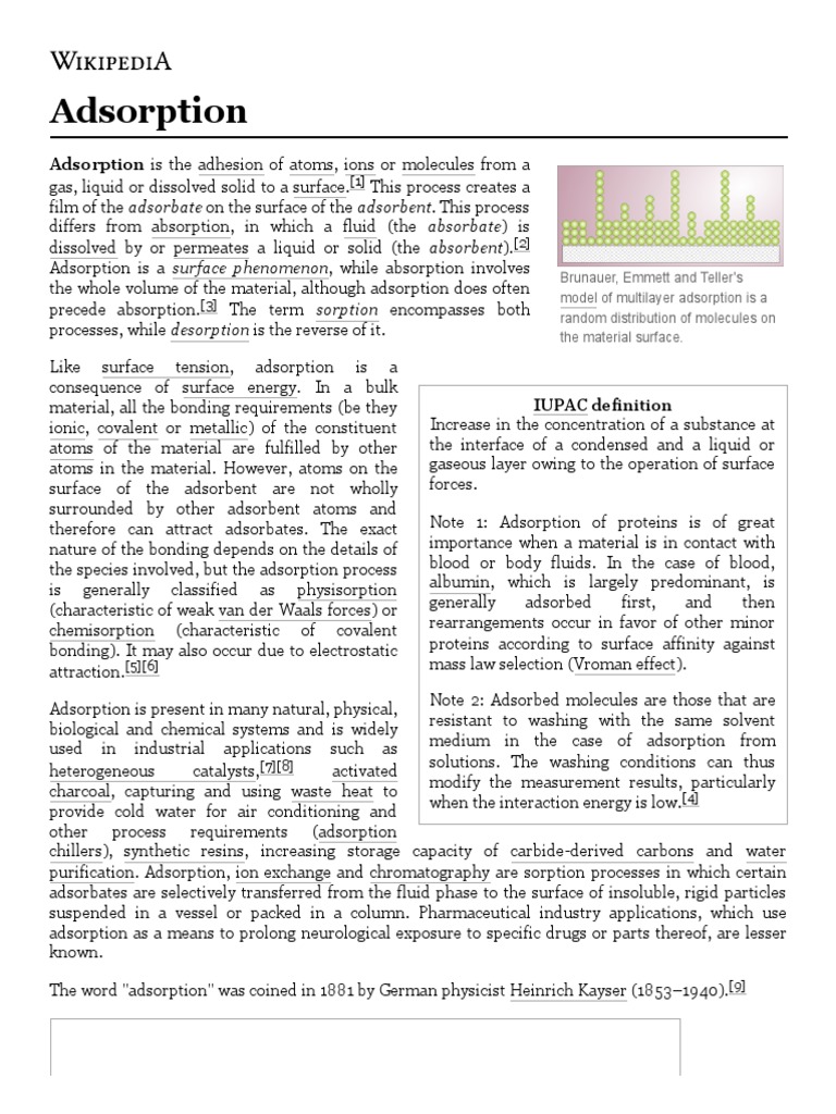 Adsorption | PDF | Adsorption | Zeolite
