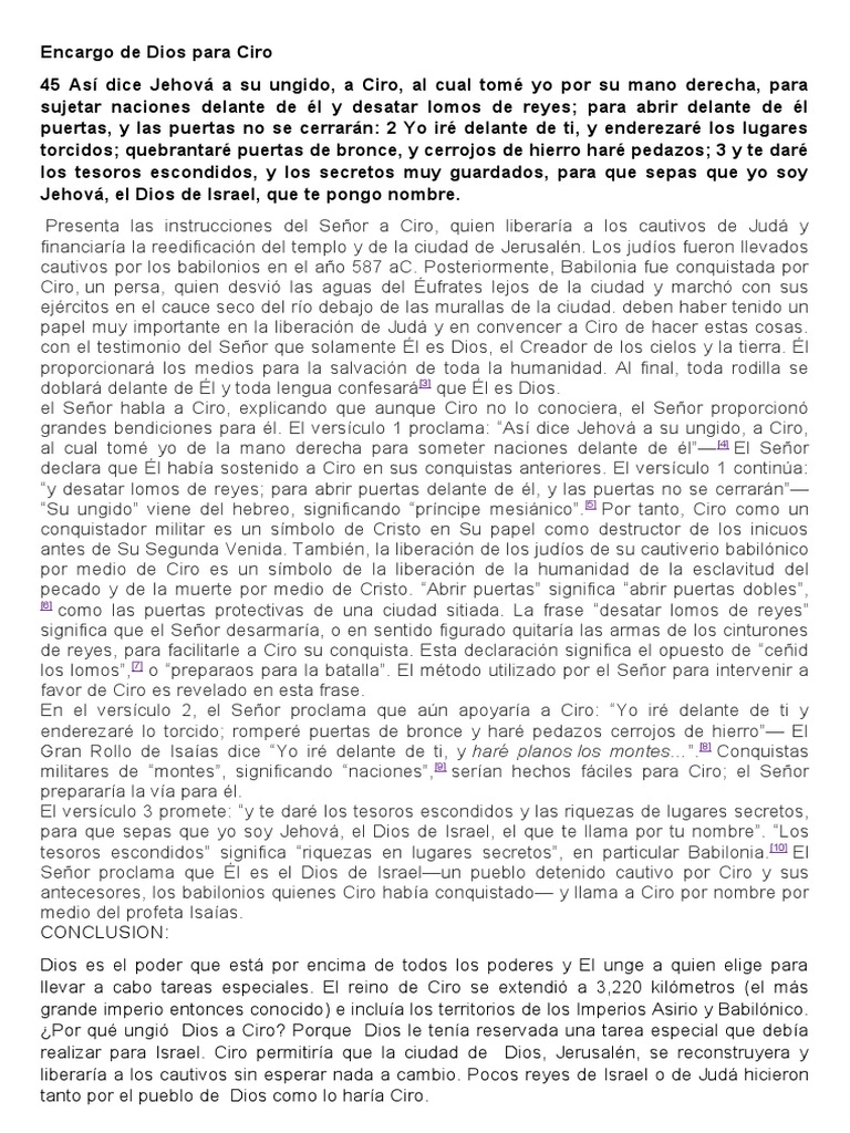 Encargo de Dios para Ciro | PDF | Ciro el Grande | Babilonia