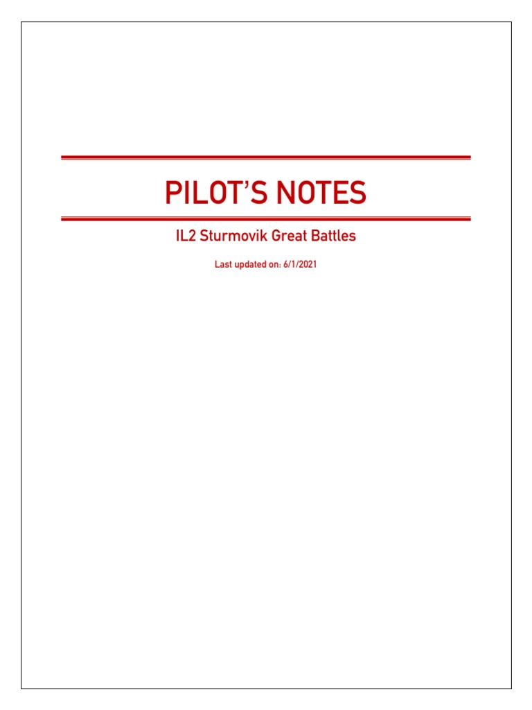 Pilots Notes 6-01-21 | PDF | Takeoff | Aircraft