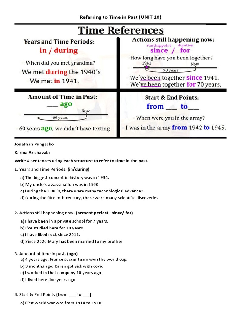 Teaching Past Time References | PDF