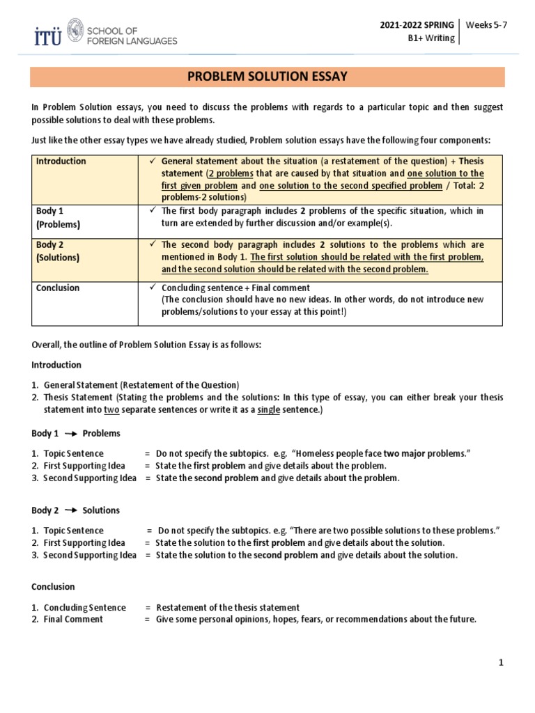 Problem Solution Essay - Student's | PDF | Cost Of Living ...