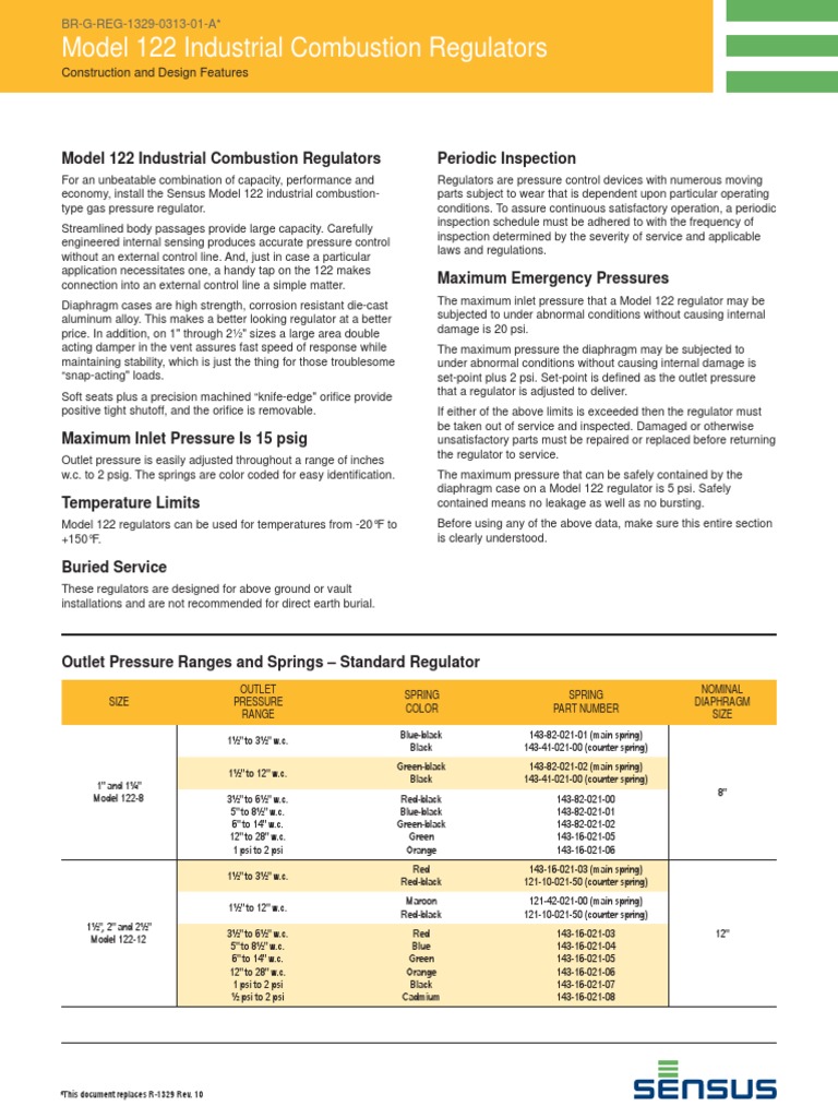 Data Sheet SENSUS 122 | PDF | Pipe (Fluid Conveyance) | Mechanical ...
