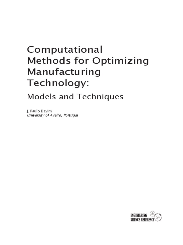 C.2 - Computational Techniques in Stat. Anal. & Exploitation of CNC Mach. Exp. Data - IGI Global ...