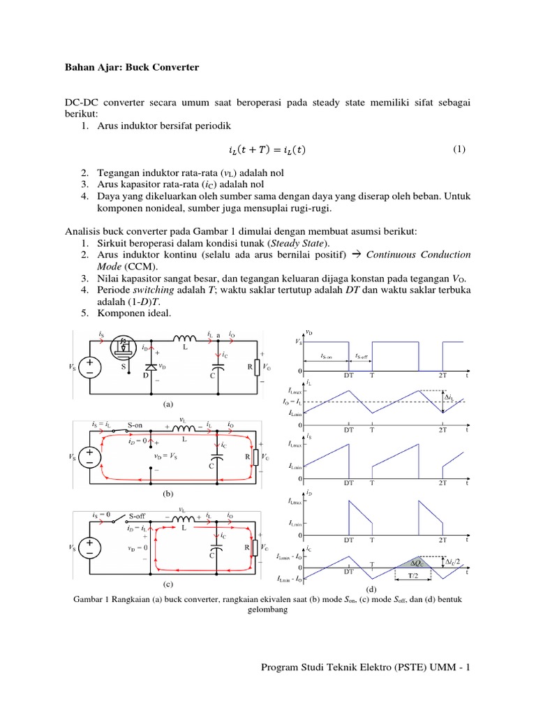 Bahan Ajar - Buck Converter | PDF | Metode & Bahan Ajar | Sains & Matematika
