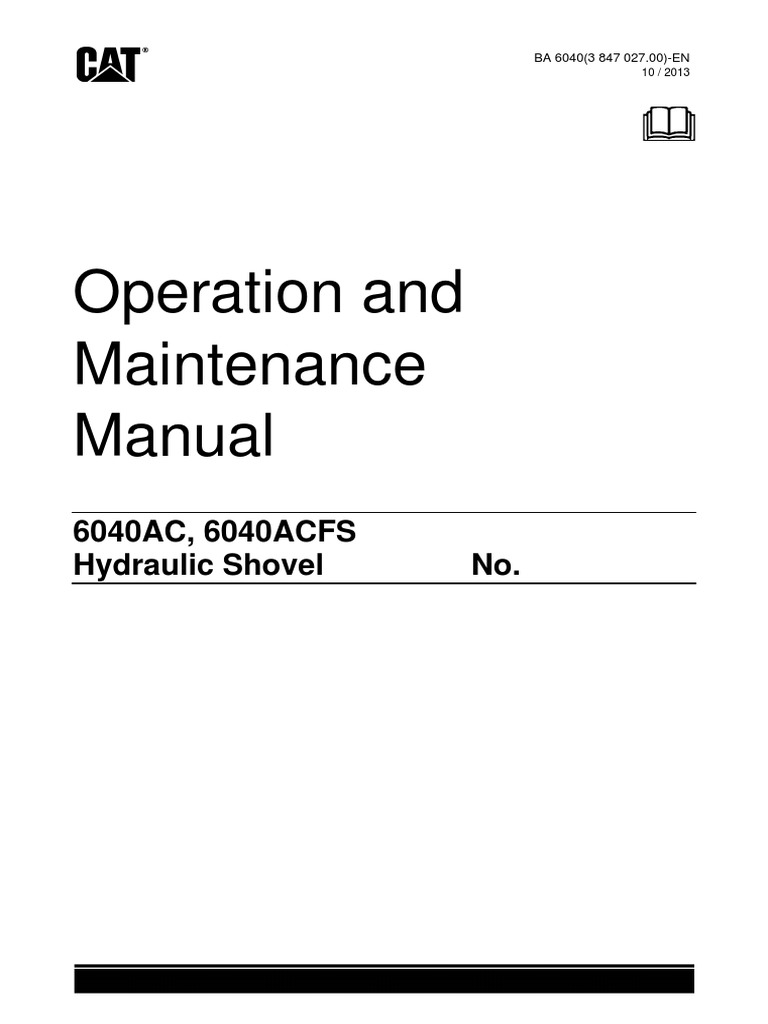 01 Oper Instr 6040 AC 3847027 en | PDF | Pump | Lubricant