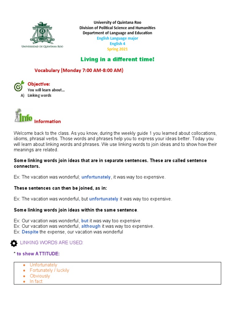 Weekly Guide 2 English 4 2021 | PDF | Perfect (Grammar) | Verb