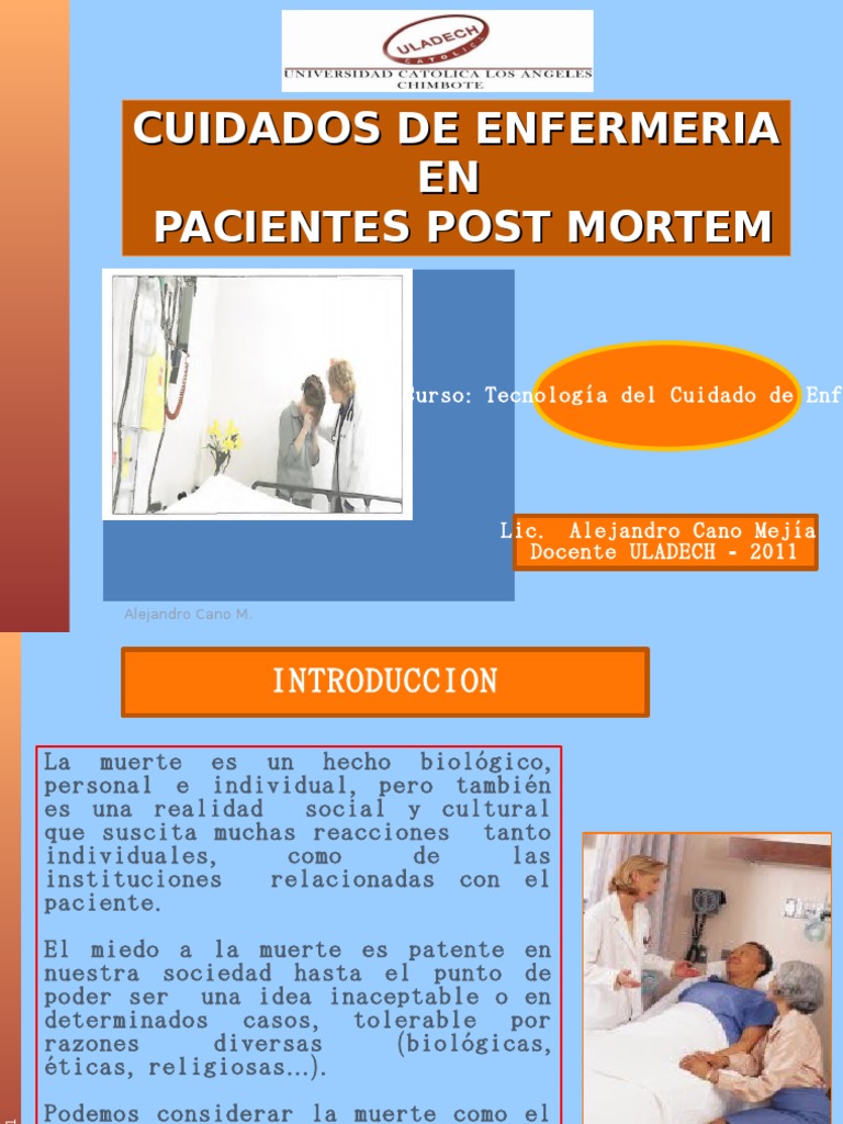 Cuidados Post Mortem en Enfermería | PDF | Cremación | Muerte