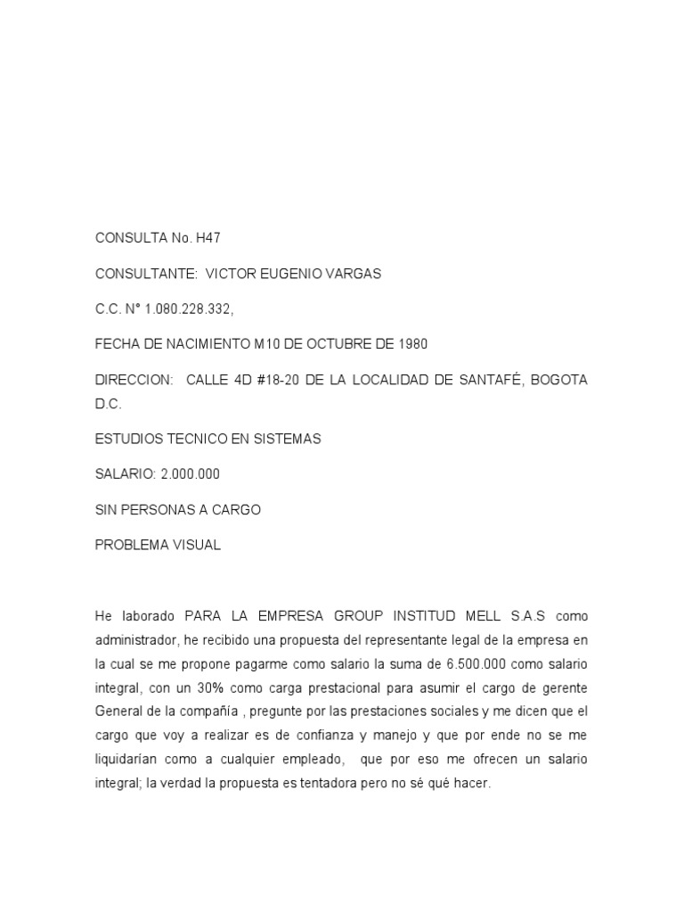 Consulta h47 Diego Andres Rodriguez | PDF