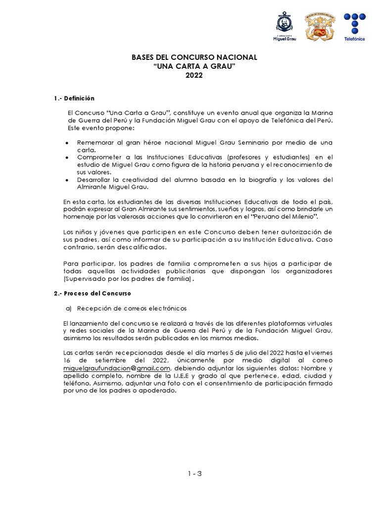 Bases Carta Grau | PDF | Perú