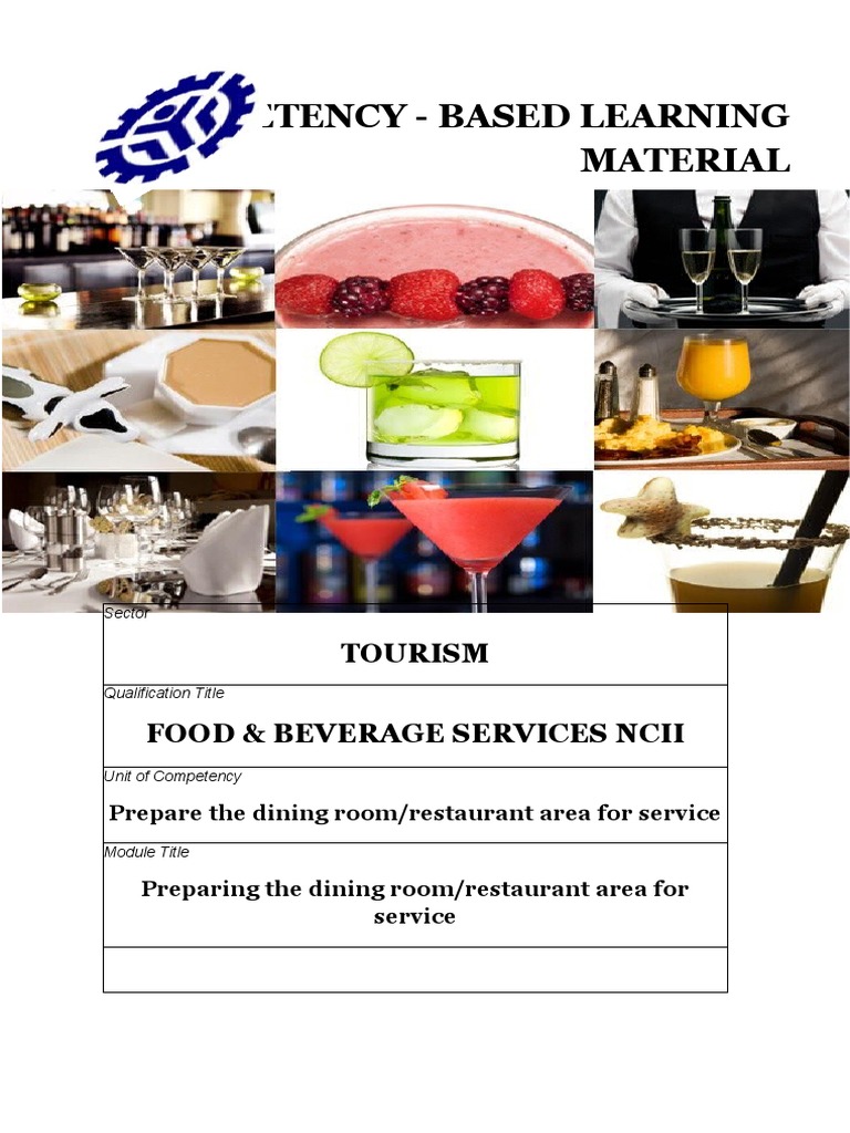 Preparing the dining area for service | PDF | Tableware | Waiting Staff