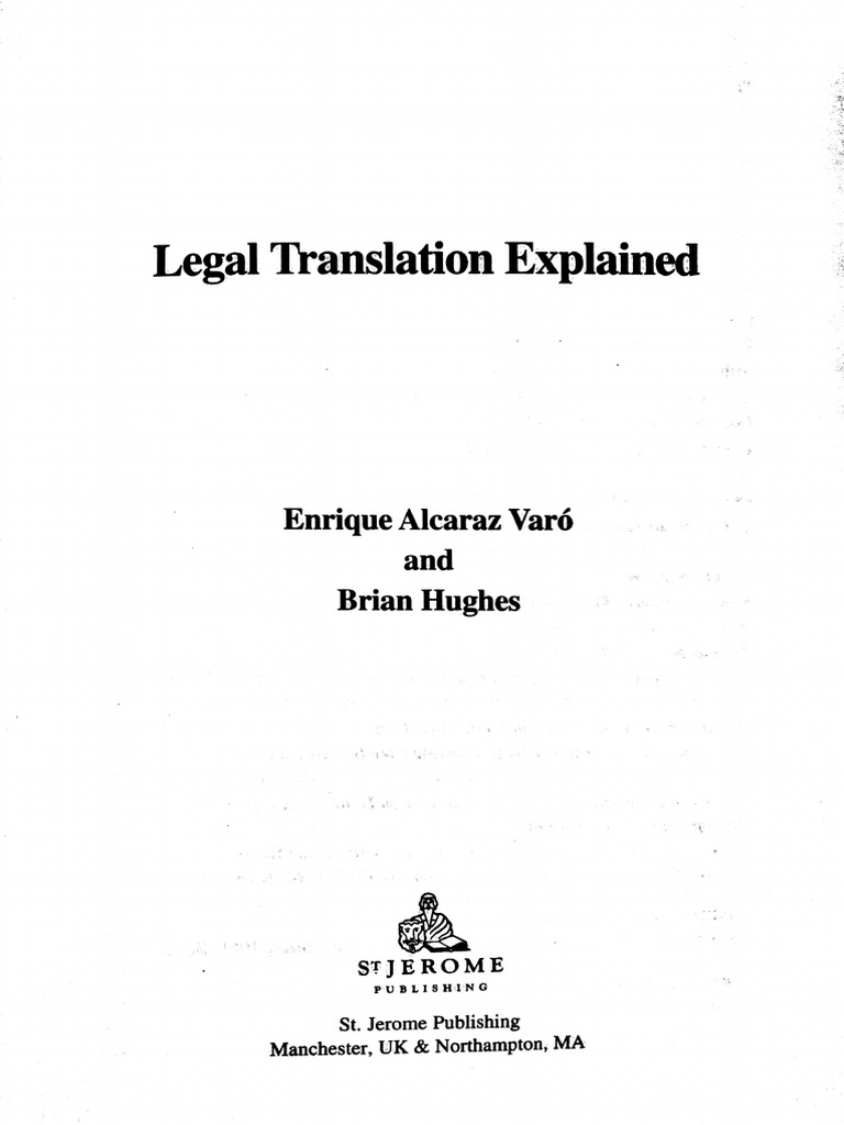Legal Translation Explained | PDF | Translations | English Language Legal Translation Explained | PDF | Translations | English Language