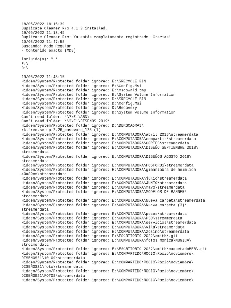 Duplicate Cleaner Log | PDF | Computer Architecture | Computer File Formats