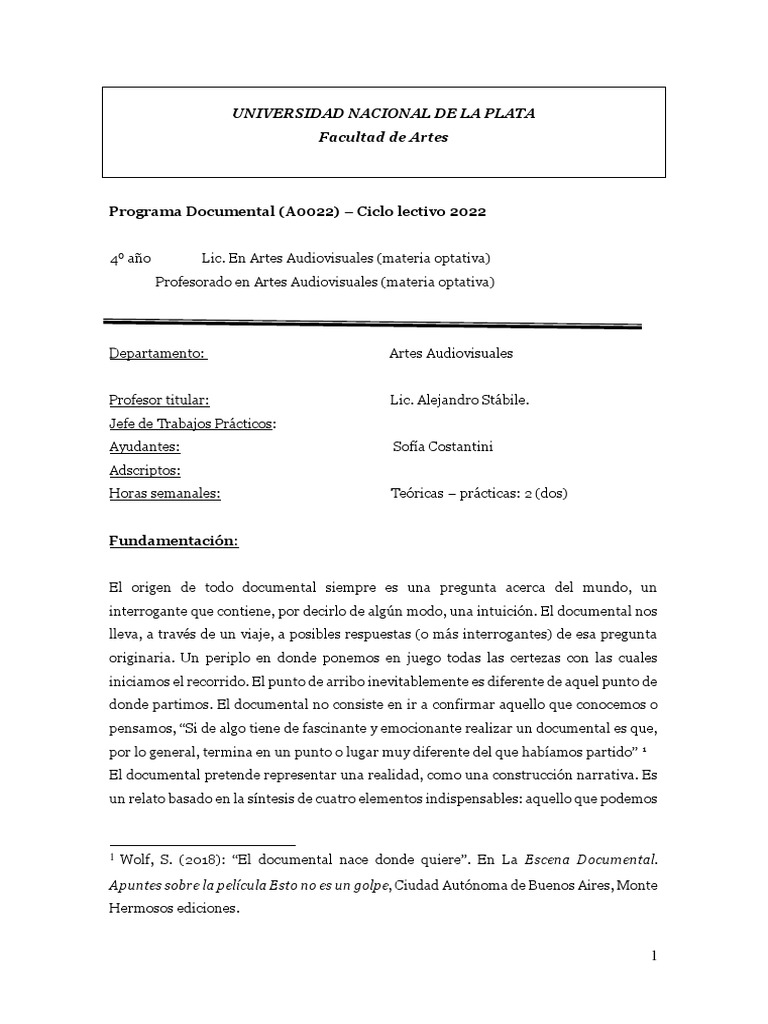 Programa 2022 Documental | PDF | Documental | Realidad