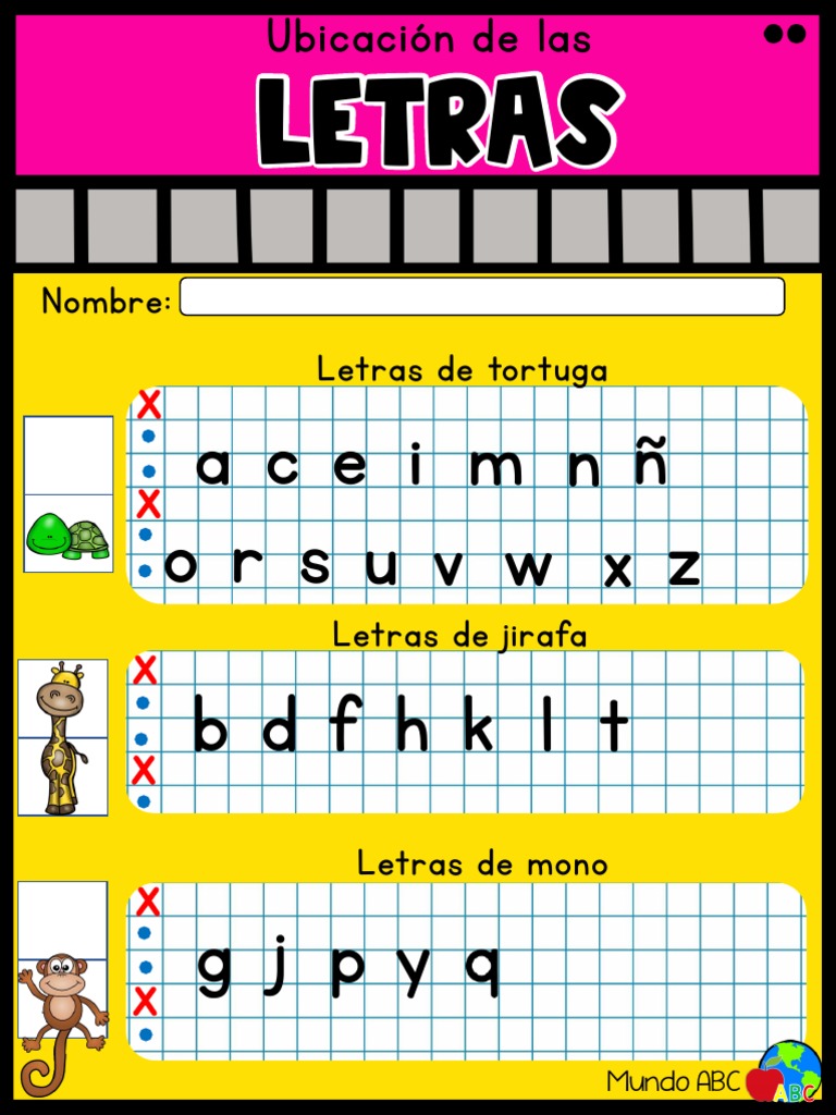 Ubicacion de Letras - Individual | PDF