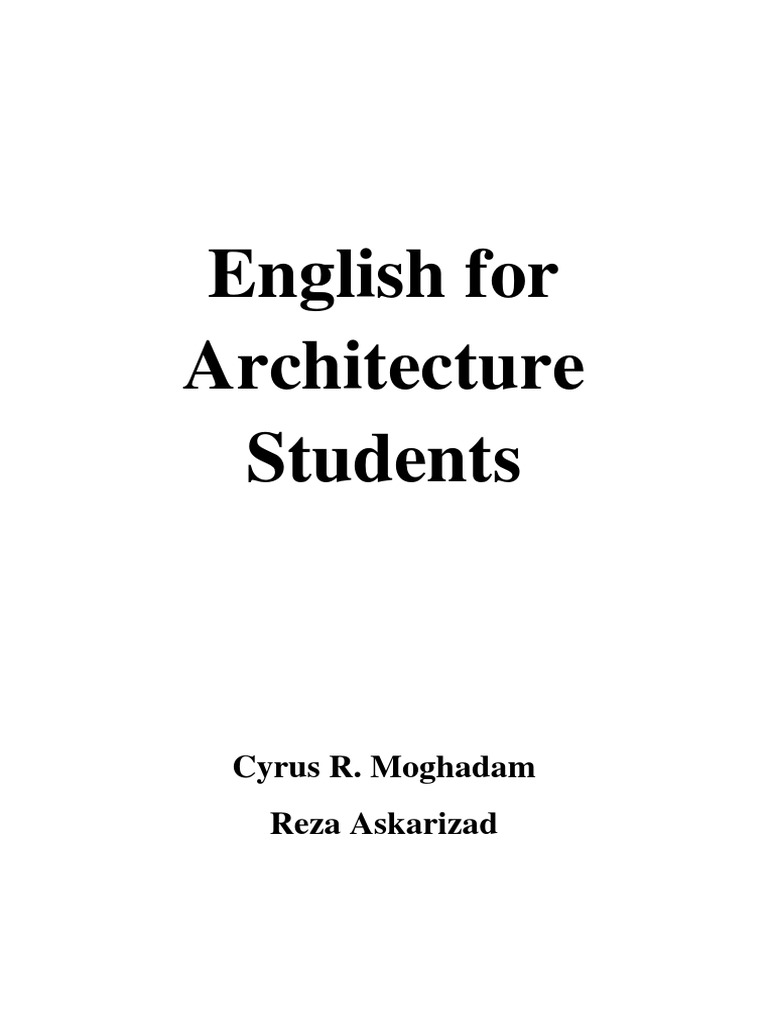 English for Architecture Students Guide | PDF