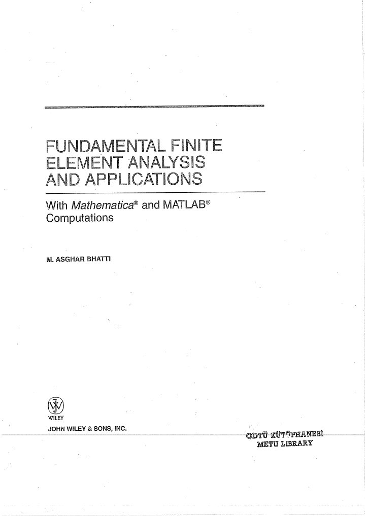 Fundamental Finite Element Analysis and Applications | PDF