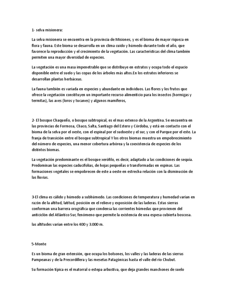Mapa Biomas | PDF | Selva | Los bosques
