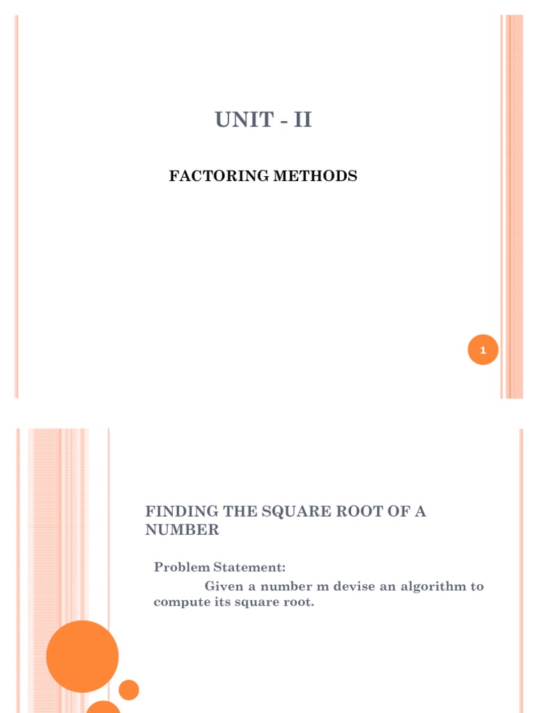 Factoring Methods | PDF | Prime Number | Integer