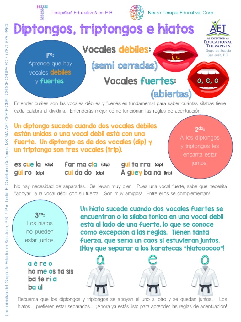 Diptongos, Tripgongos e Hiatos | PDF | Vocal | Fonética