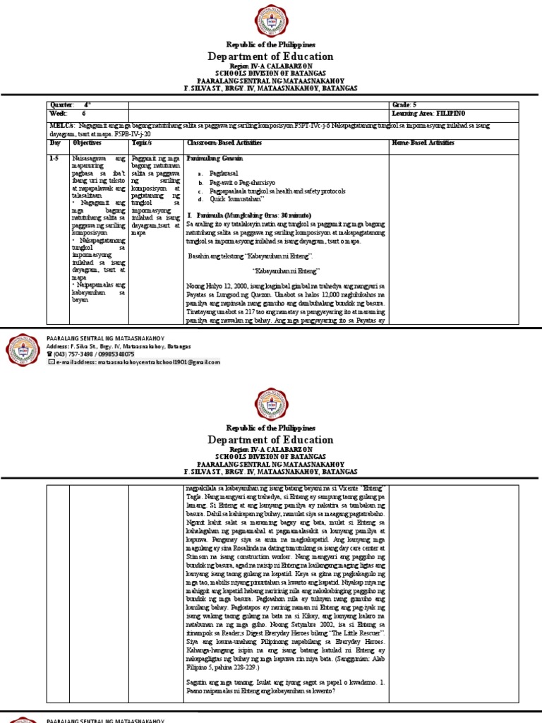 WLP Filipino Week6 | PDF