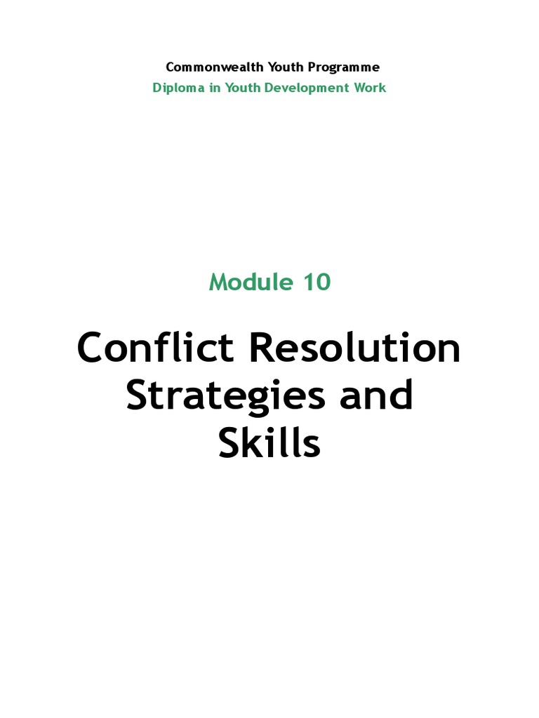 Conflict Resolution Strategies and Skills 1661121241 | PDF | Conflict ...
