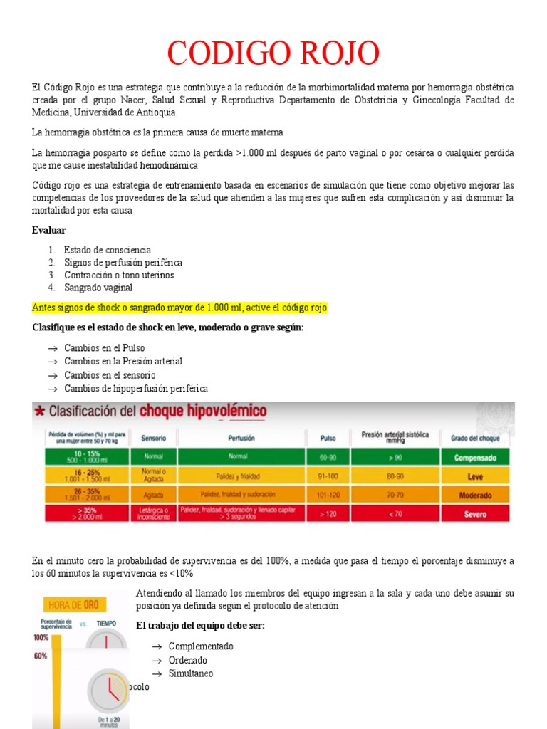 Codigo Rojo | PDF | El embarazo | Parto