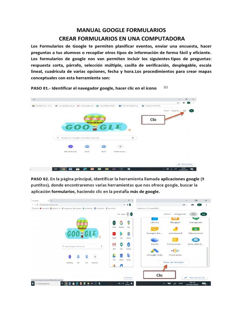 Manual Crear Formularios | PDF | Desarrollo de software | Software