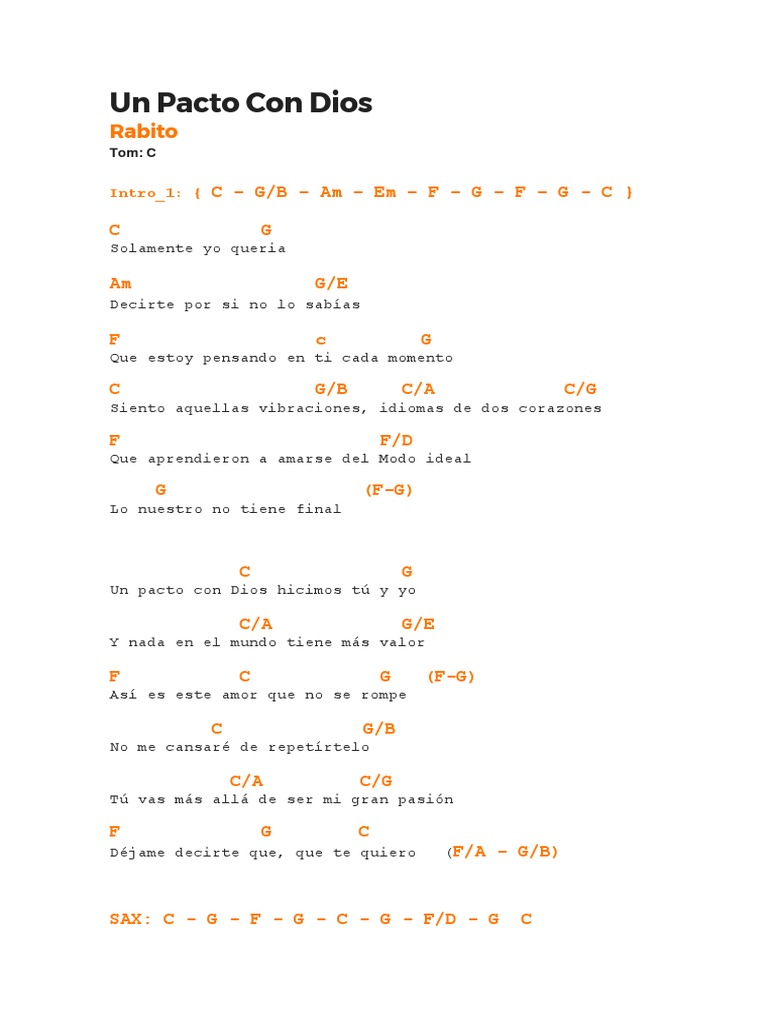 Un Pacto Con Dios - Rabito | PDF