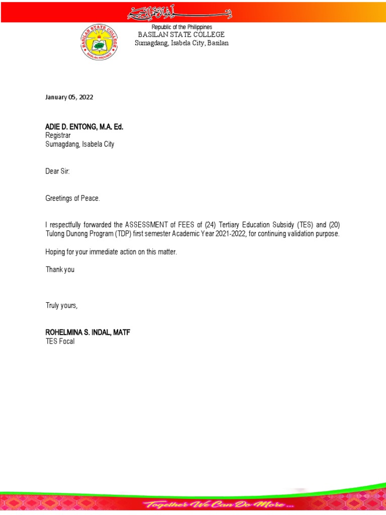 Transmit Ta Letter | PDF