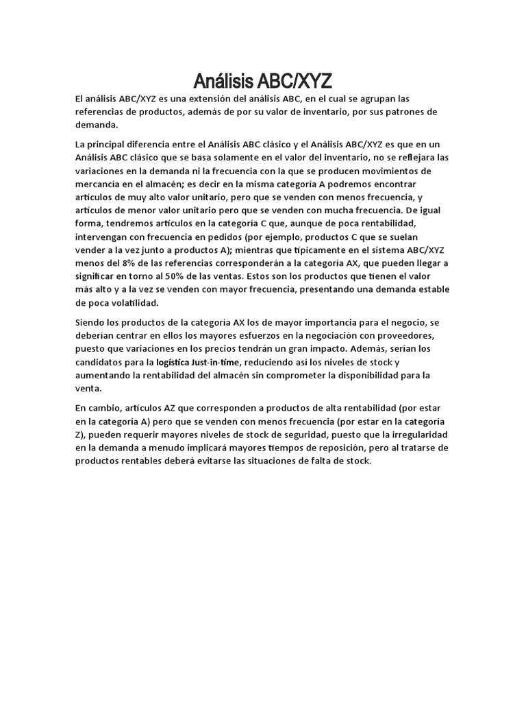 Análisis ABC | PDF