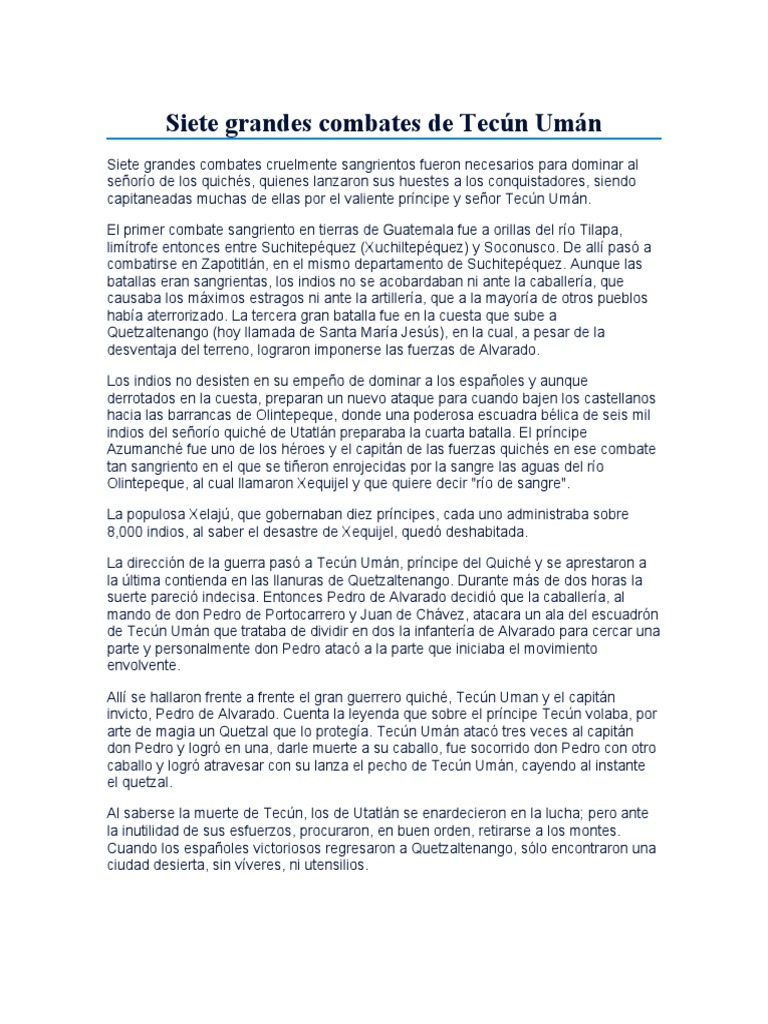 Tecun Uman | PDF | Guatemala