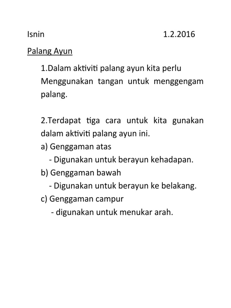 Bergayut Dan Berayun | PDF