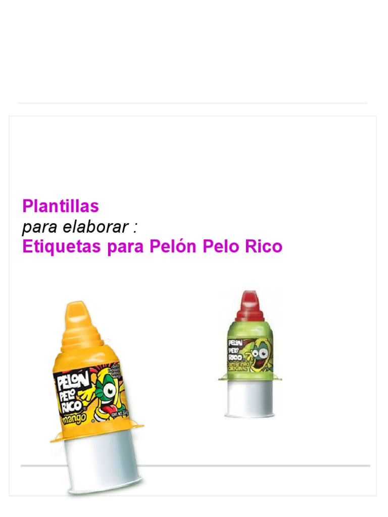 Etiquetas Personalizadas Pelón Pelo Rico | PDF