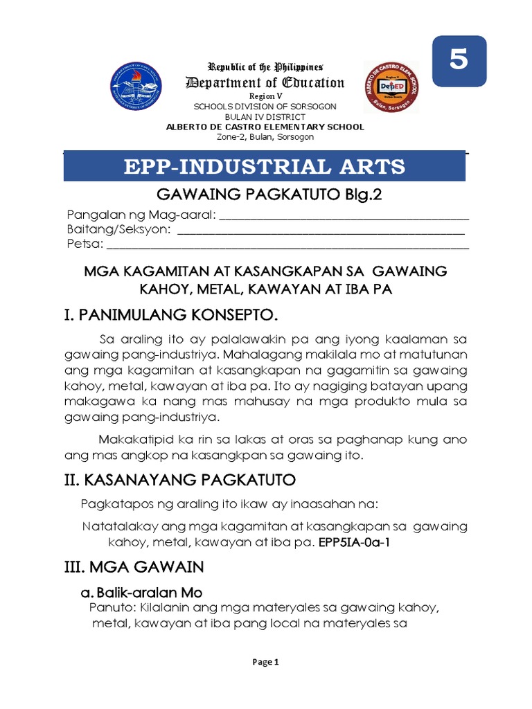 Epp5 - Ia - Gawaing Pagkatuto BLG 2 | PDF Epp5 - Ia - Gawaing Pagkatuto BLG 2 | PDF