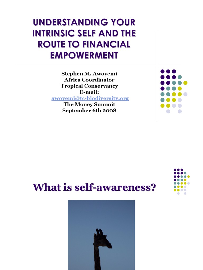 Developing Intrinsic Self-Awareness: The Key to Personal and Financial ...