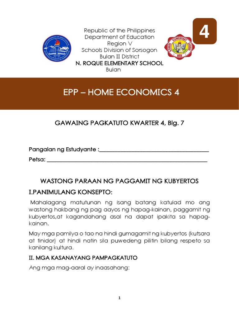 LAS EPP4 HE Bilang 7 MARGIE G. BANAGA | PDF
